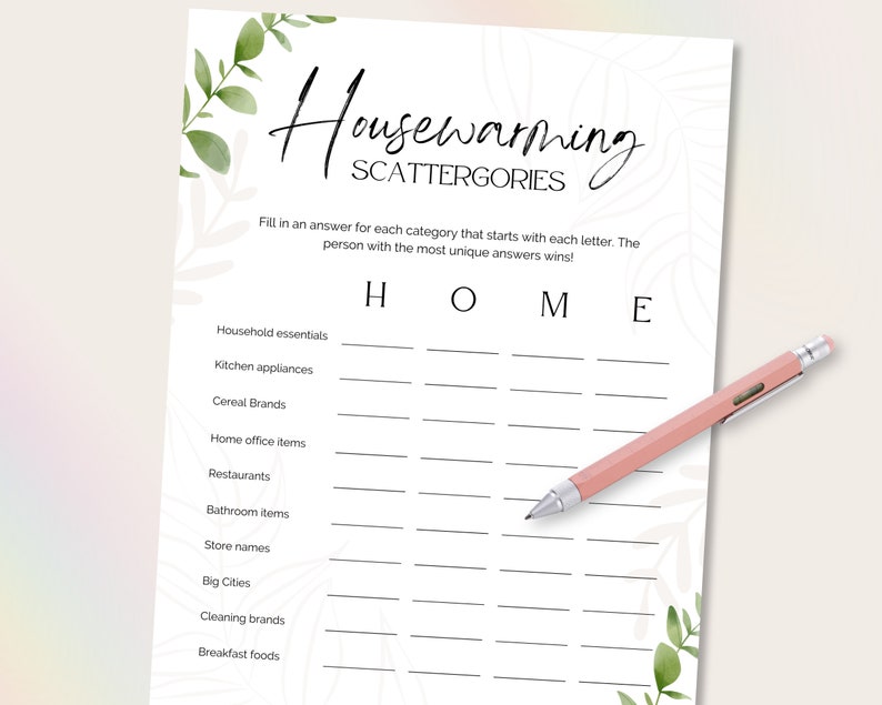 Housewarming Games Bundle, Housewarming Party Games, New Home Warming ...