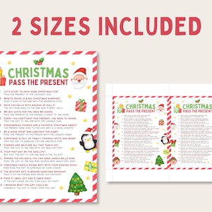 Christmas Pass the Present Game, Christmas Gift Exchange Game, White ...