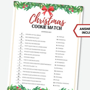 Christmas Cookie Game, Printable Christmas Party Game, Christmas Cookie ...