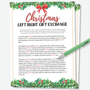 Christmas Left Right Game Gift Exchange, Christmas Pass the Present ...