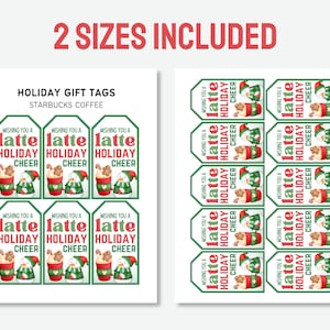 Christmas Coffee Gift Tag, Holiday Coffee Gift Tag for Coworker ...