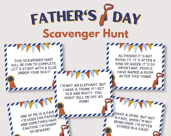 Father's Day Scavenger Hunt Printable Scavenger Hunt - Etsy