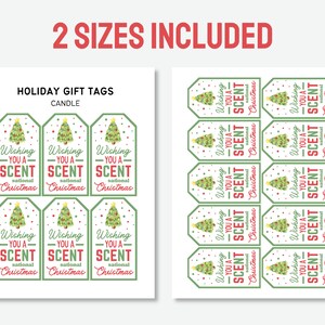 Christmas Candle Gift Tag, Scentsational Christmas Gift Tag, Christmas ...