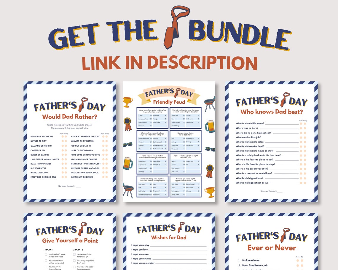 Would Dad Rather Game, Printable Fathers Day Game, Fathers Day Activity ...