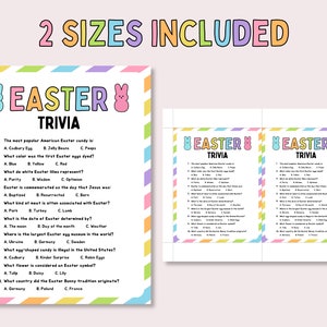 Easter Trivia Game, Easter Trivia Quiz, Printable Easter Party Game ...