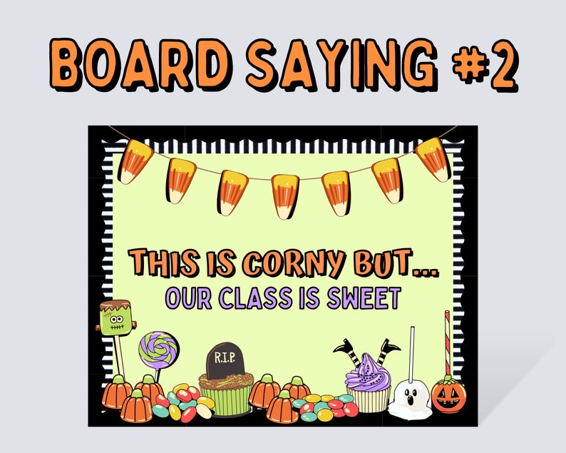 Halloween Bulletin Board Kit Halloween Classroom Decor - Etsy