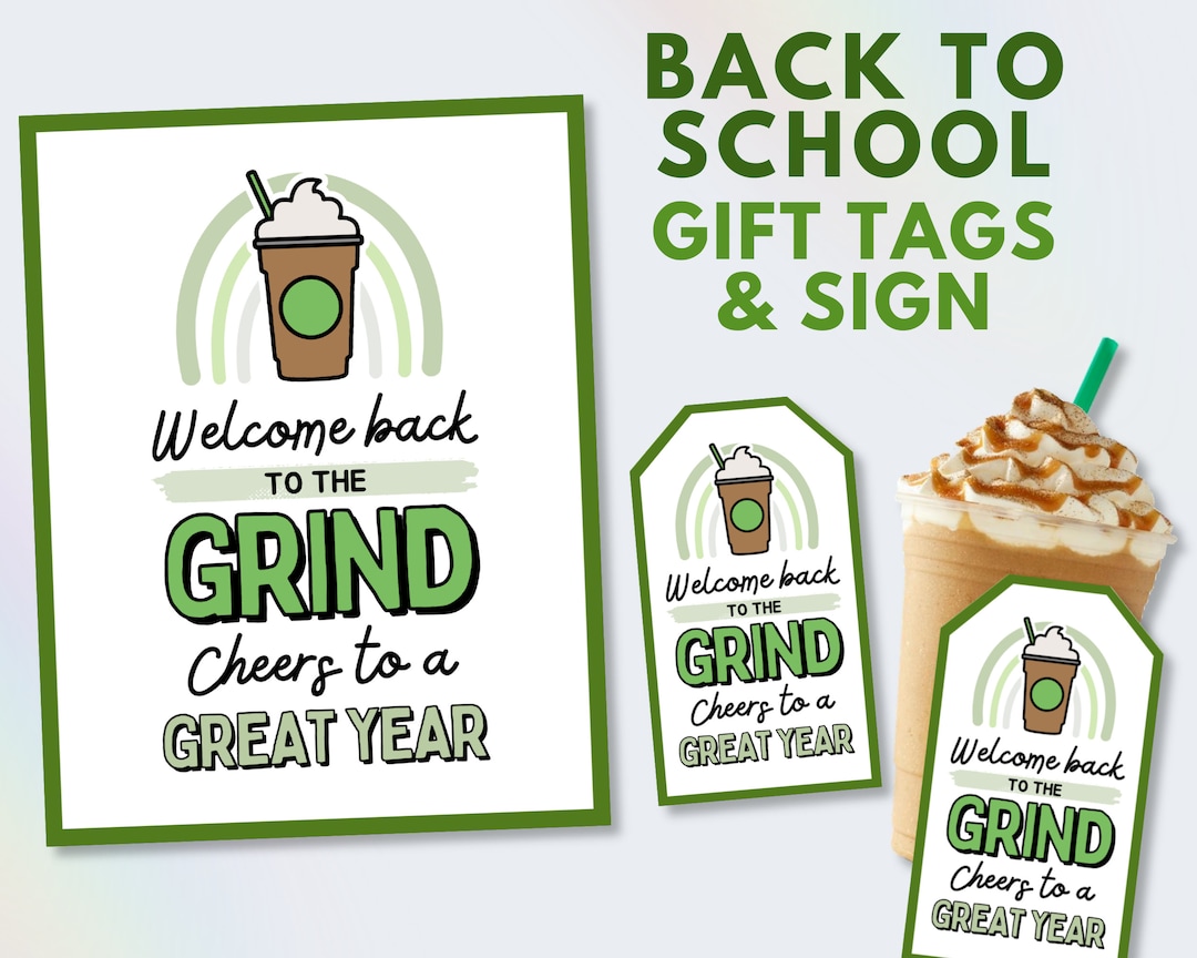 Welcome Back Teacher Gift Tag, Teacher Appreciation Coffee Tag, Back to ...