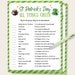St Patrick's Day All Things Green Quiz, Fun St Patricks Day Quiz for ...