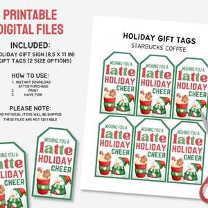 Christmas Coffee Gift Tag, Holiday Coffee Gift Tag for Coworker ...