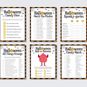 Printable Halloween Games Bundle, Halloween Party Games for Kids and ...