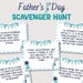Fathers Day Scavenger Hunt Printable Fathers Day Treasure - Etsy