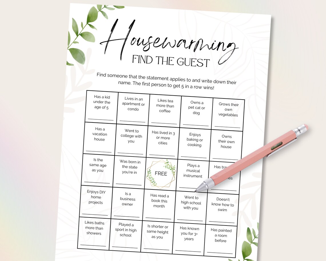Housewarming Games Bundle Housewarming Party Games New Home - Etsy