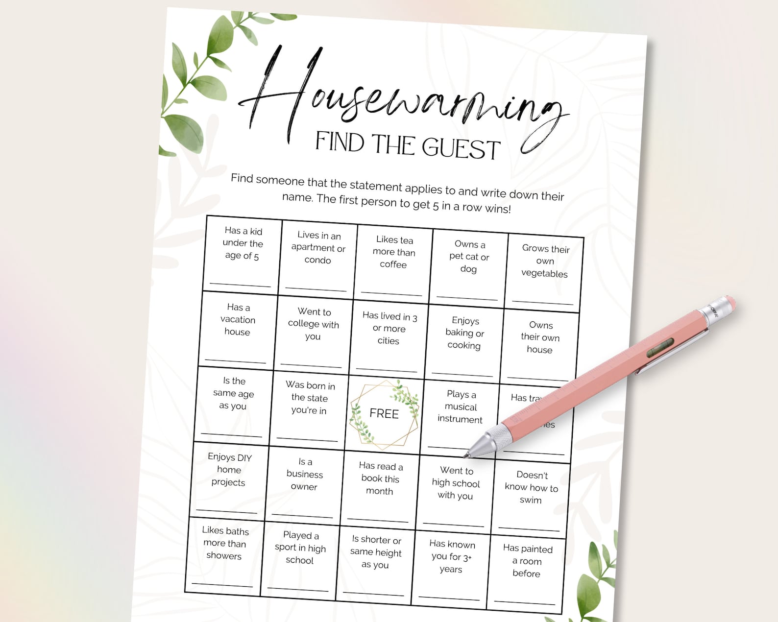 Housewarming Games Bundle, Housewarming Party Games, New Home Warming ...