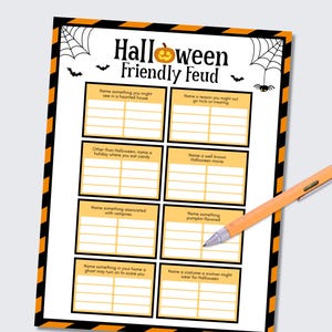Halloween Friendly Feud Game, Halloween Trivia Questions and Answers ...