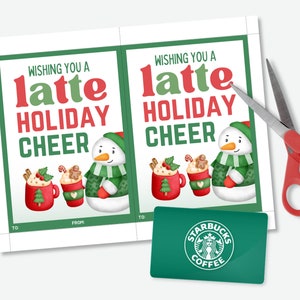 Christmas Coffee Gift Card Holder, Christmas Teacher Coffee Gift Card ...