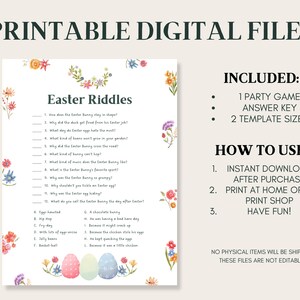 Easter Riddles, Easter Riddles for Kids, Fun Easter Activity for Kids ...