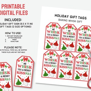 We Whisk You A Merry Christmas Tag, Christmas Baking Gift Tag ...