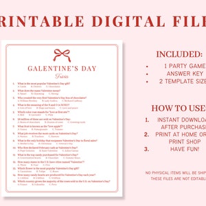 Galentines Day Trivia Game, Valentines Day Party Game, Galentines Day ...