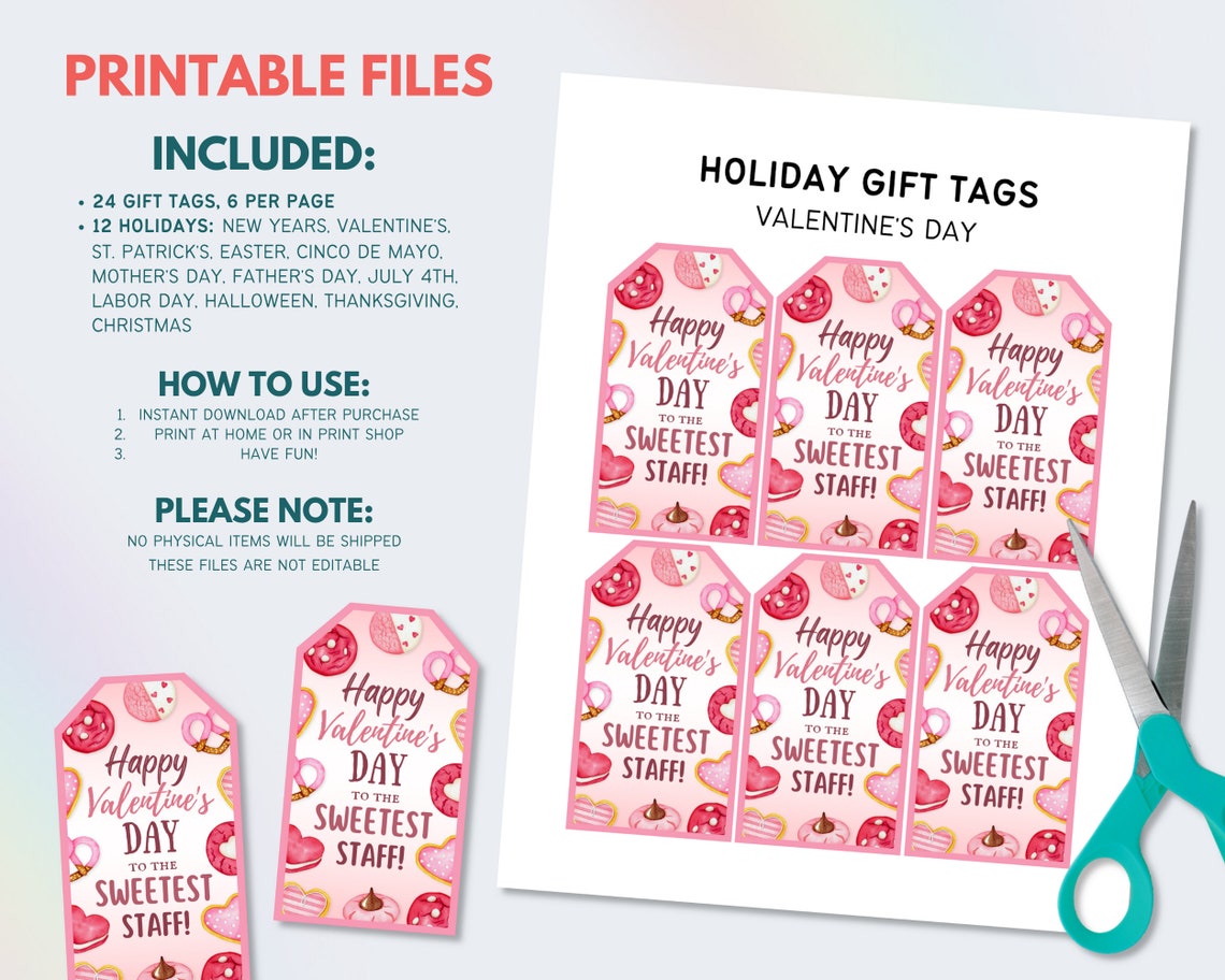 24 Employee Holiday Gift Tag Bundle Employee Appreciation - Etsy