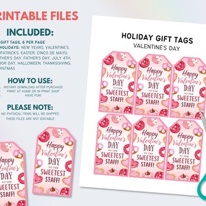 24 Employee Holiday Gift Tag Bundle, Employee Appreciation Gift Tags ...