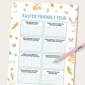 Easter Friendly Feud, Easter Family Feud Game, Easter Trivia Feud ...