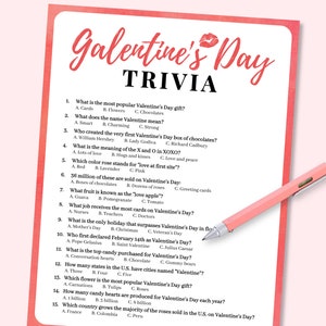 Galentines Day Trivia Game, Galentines Day Party Game, Valentines Day ...
