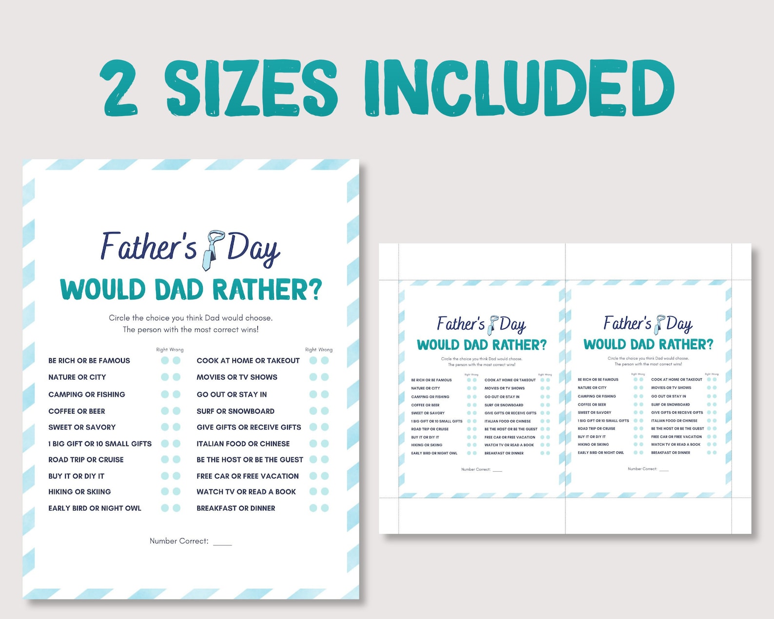 Fathers Day Game Bundle, Printable Fathers Day Game for Family, Fathers ...