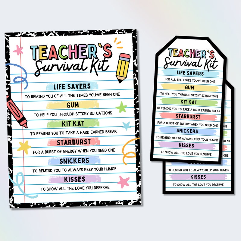 Survival Kit for Teachers - Etsy