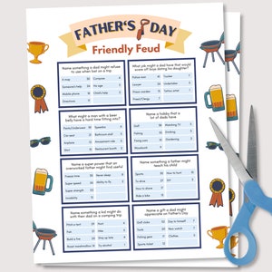 Fathers Day Friendly Feud, Fathers Day Trivia Quiz, Printable Fathers ...