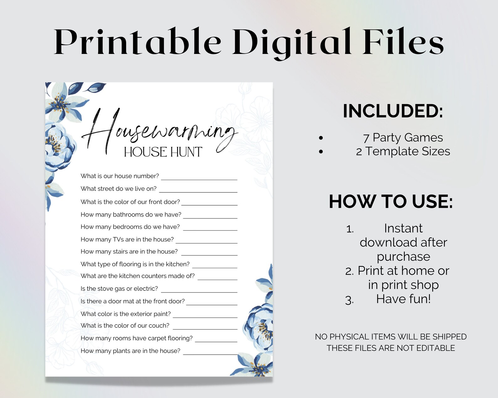 Housewarming Games Bundle Housewarming Party Games New Home - Etsy