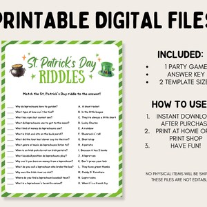 St Patrick's Day Riddles Quiz, St Patricks Day Riddles for Kids, Fun St ...