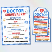 EDITABLE Paramedic's Survival Kit Gift Tag | Paramedic Thank You Gift ...