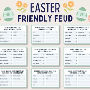 Easter Friendly Feud, Easter Family Feud Game, Easter Trivia Feud ...
