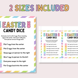 Easter Candy Dice Game, Printable Easter Party Game, Easter Dice Game ...