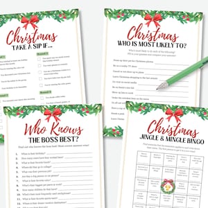 Office Holiday Party Games, Christmas Games for Office Party, Adult ...