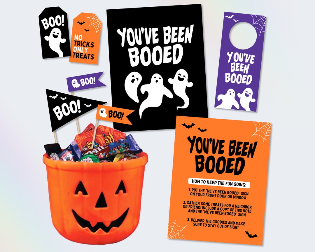 You've Been Booed Printable, Halloween Been Booed Game, Neighbor ...