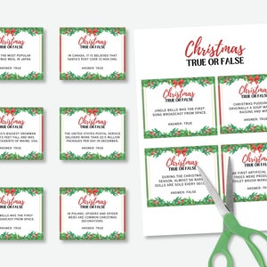 Christmas True or False Trivia Game, Printable Christmas Trivia Quiz ...