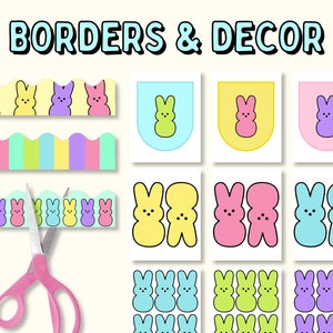 Easter Peeps Bulletin Board Kit, Spring Bulletin Board Kit, Easter ...