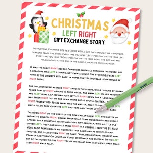 Christmas Left Right Game, Gift Exchange Game, Christmas Left Right ...