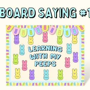 Easter Peeps Bulletin Board Kit, Spring Bulletin Board Kit, Easter ...