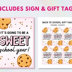 Back to School Cookies Gift Tag, First Day of School Treat Tag, Welcome ...