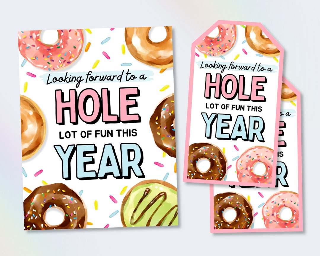 Back to School Donuts Treat Tag, Welcome Back Teachers Sign, Teacher ...