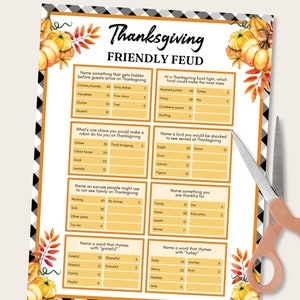 Thanksgiving Party Games Bundle, Printable Thanksgiving Games ...