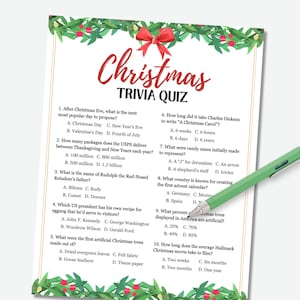 Christmas Trivia Game, Holiday Trivia Questions and Answers, Christmas ...