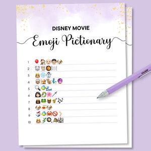 Disney Movie Emoji Pictionary, Girls Birthday Party Games, Sleepover ...