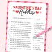 Valentines Day Riddles Quiz, Valentines Day Party Game, Valentines Day ...