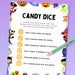 Halloween Candy Dice Game, Halloween Printable Party Game, Halloween ...