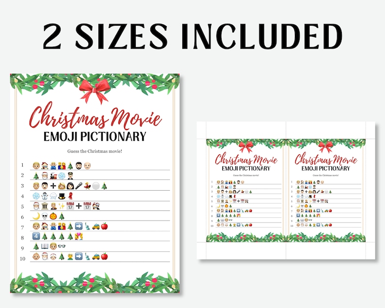 Christmas Movie Emoji Pictionary, Christmas Movie Trivia Game ...