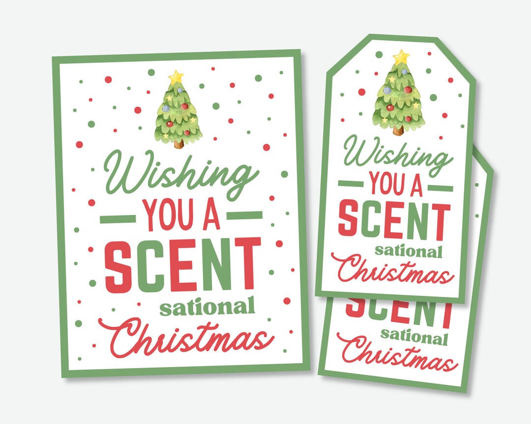 Christmas Candle Gift Tag, Scentsational Christmas Gift Tag, Christmas ...