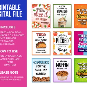 Nurse Appreciation Signs Printable, Nurses Week Lunch Appreciation Sign ...